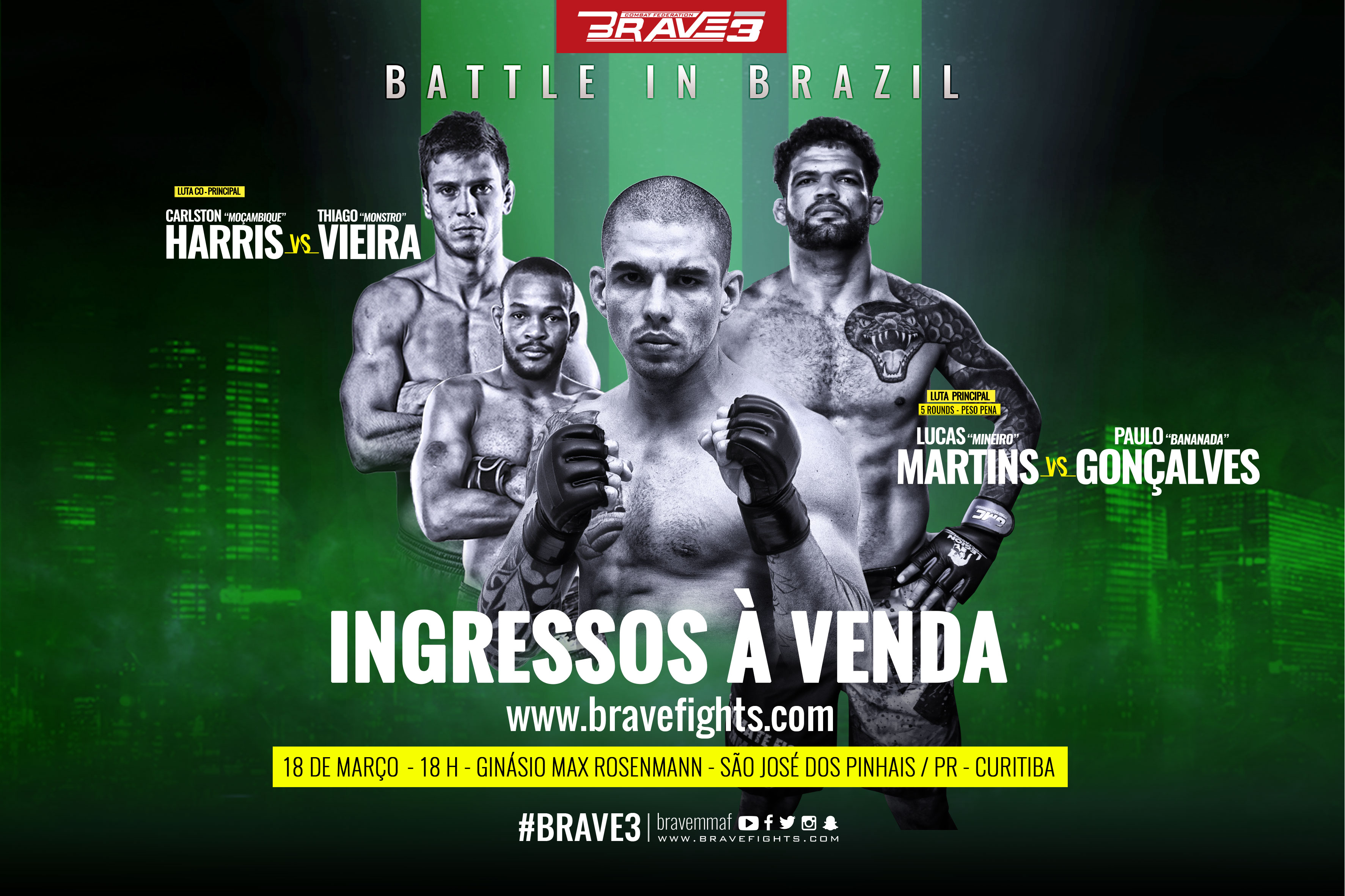 Brave 3 anuncia venda de ingressos para evento no Brasil | SUPER LUTAS