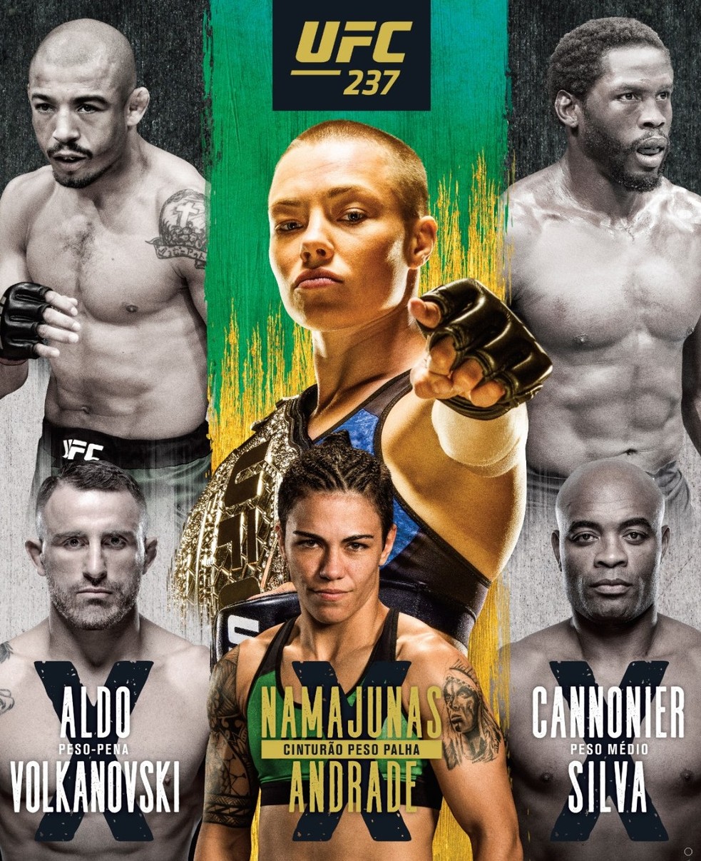 Pôster do UFC 237 tem Bate-Estaca, José Aldo e Anderson Silva em ...