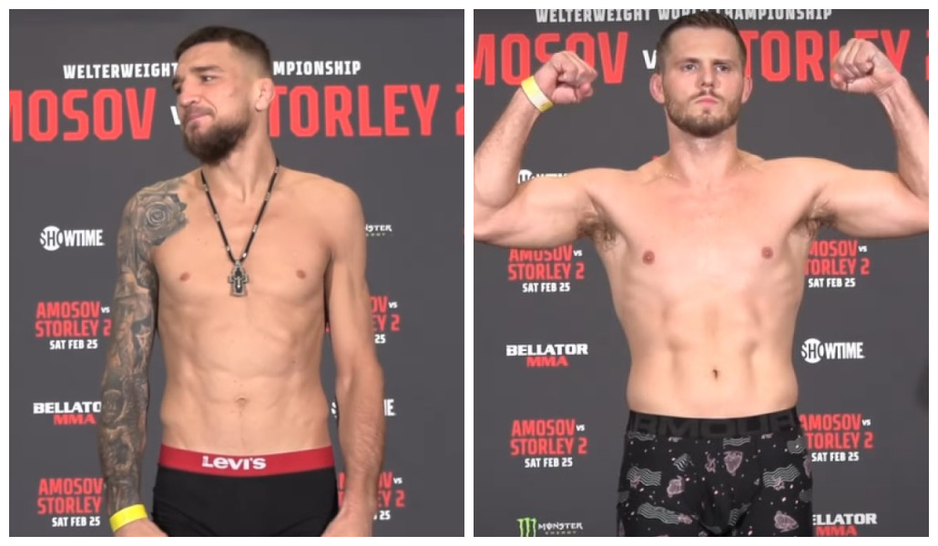 Yaroslav Amosov e Logan Storley batem peso e confirmam disputa de cinturão no Bellator 291 ...