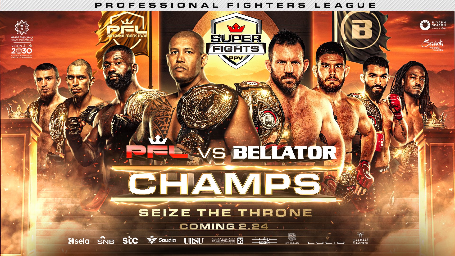 Organização Anuncia Data E Local Do Histórico Card 'PFL X Bellator ...