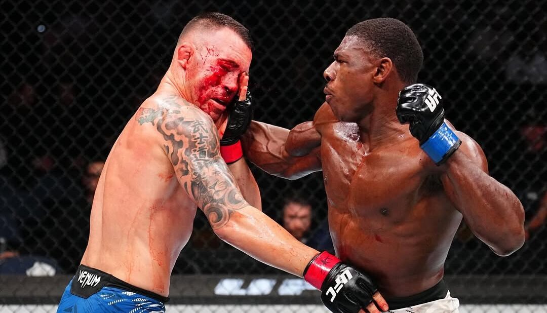 STRONG IMAGE: Colby Covington is disfigured by brutal cut in defeat at ...
