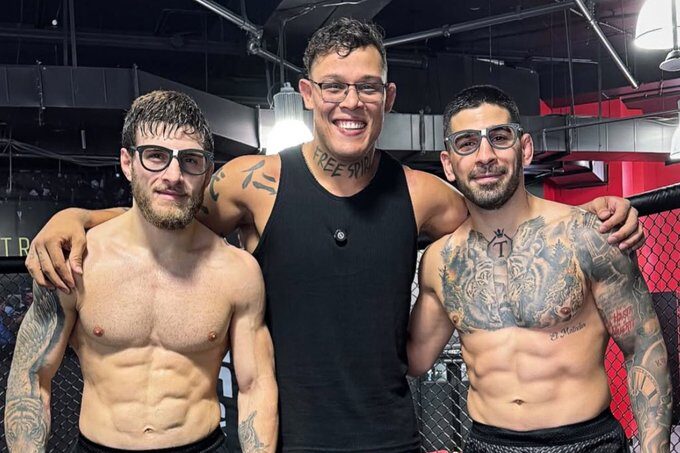 Topuria brothers embrace the Fighting Nerds style and train with Caio ...