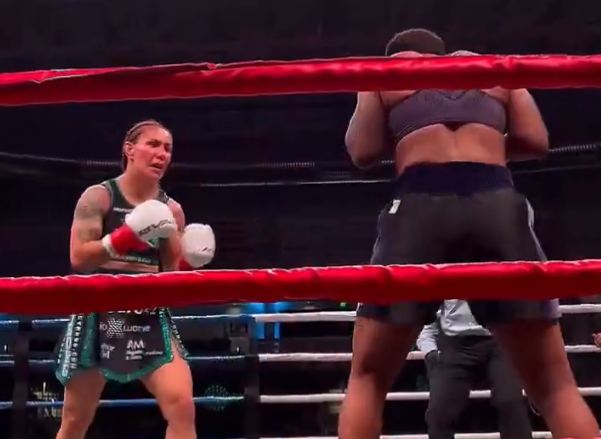 Cris Cyborg delivers brutal first-round knockout to claim fifth boxing ...
