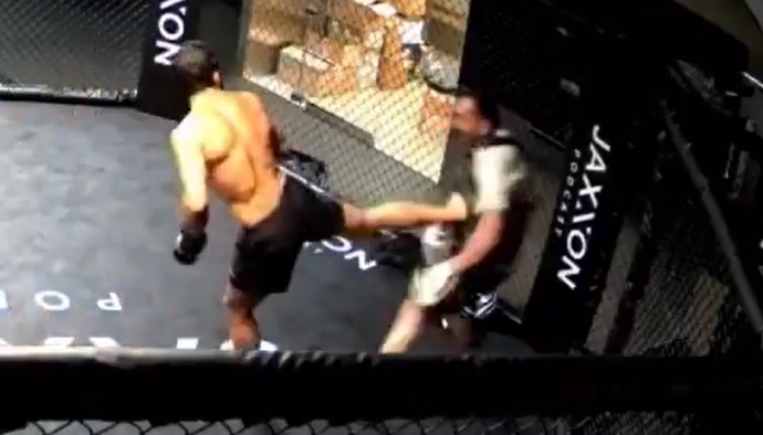 FLYING! Tsarukyan hits coach with spinning kick in training; video goes ...